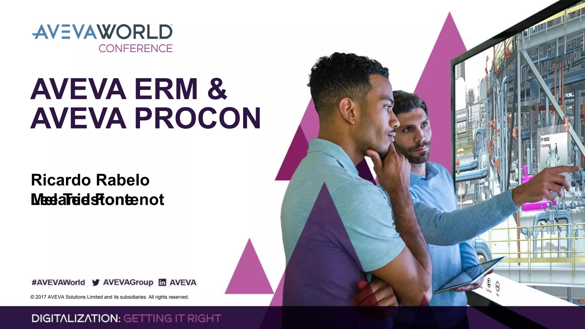 AVEVA World Conference NA - Rabelo/Tedstone, AVEVA ERM & Procon | PPT