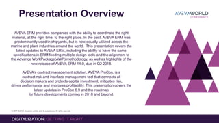 AVEVA World Conference NA - Rabelo/Tedstone, AVEVA ERM & Procon | PDF