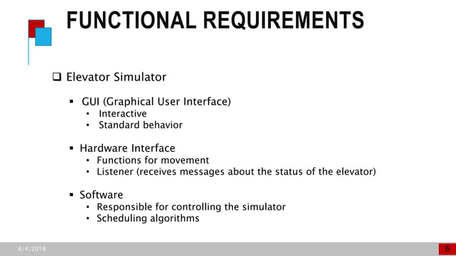 Elevator Simulation Team project | PPTX
