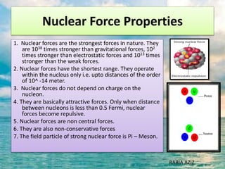NUCLEAR MODELS AND NUCLEAR FORCES | PPTX