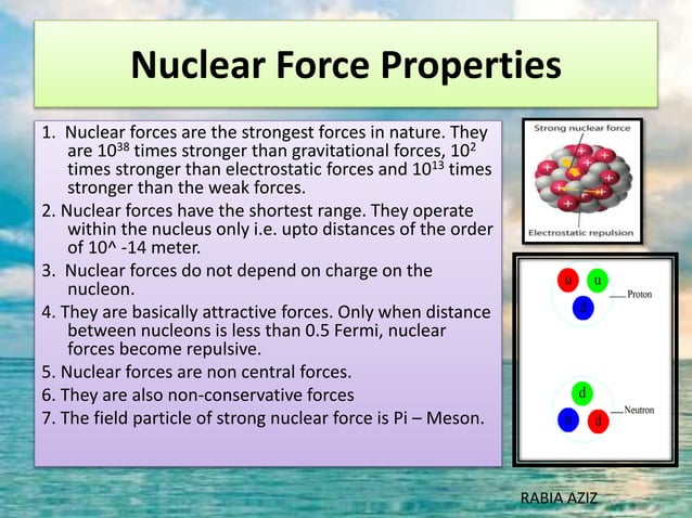 NUCLEAR MODELS AND NUCLEAR FORCES | PPTX