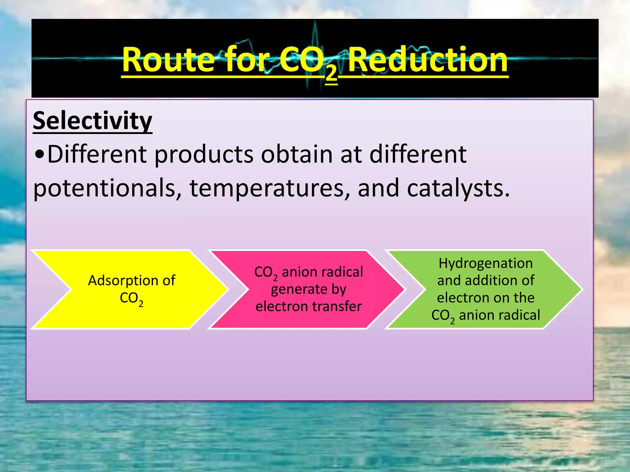 reducation of co2 and its application to environment. | PPTX