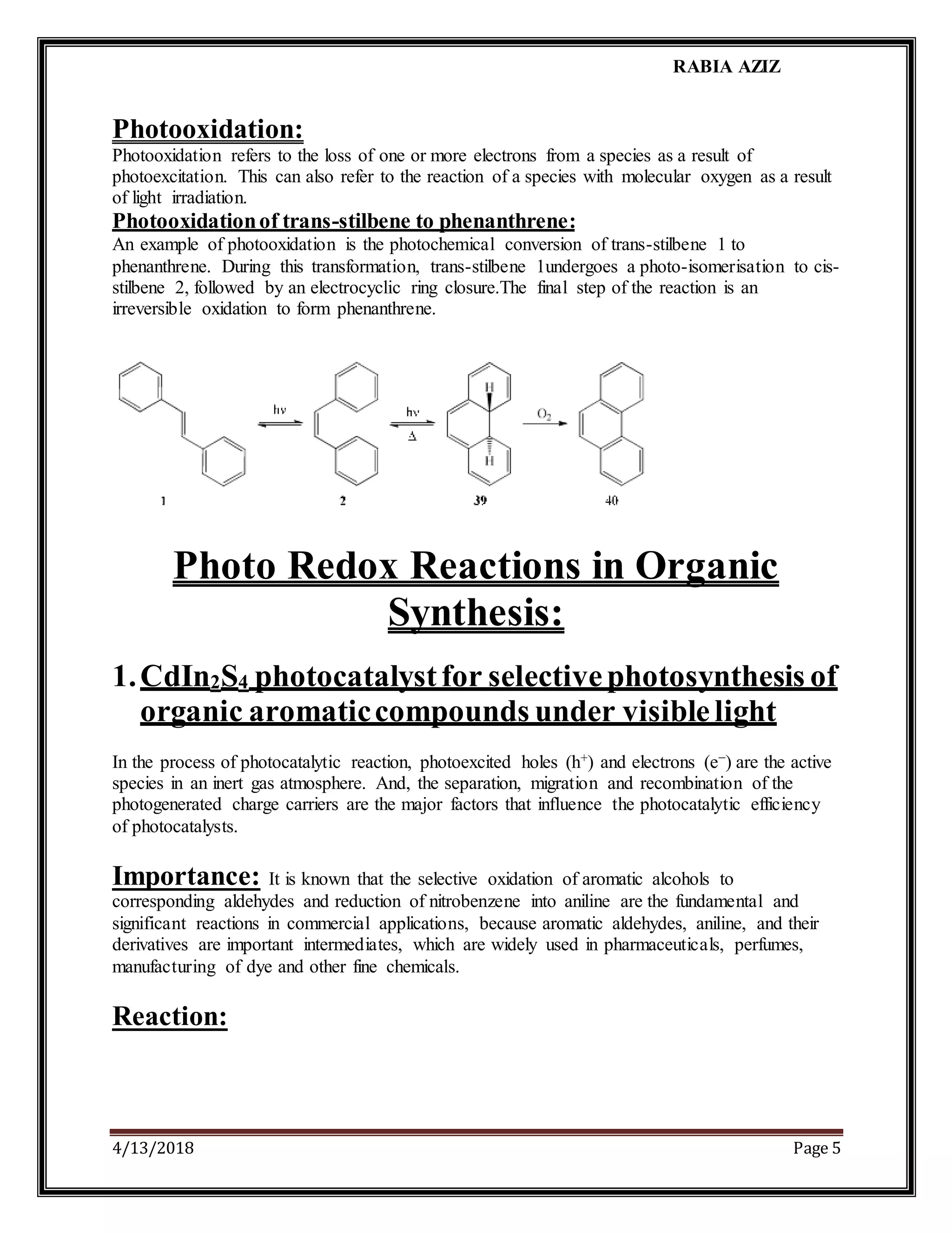 photo redox reactions | DOCX