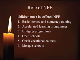 non formal education target group | PPTX