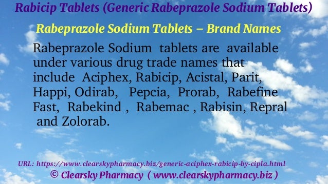 Rabicip Tablets (Generic Rabeprazole Sodium Tablets) | PDF