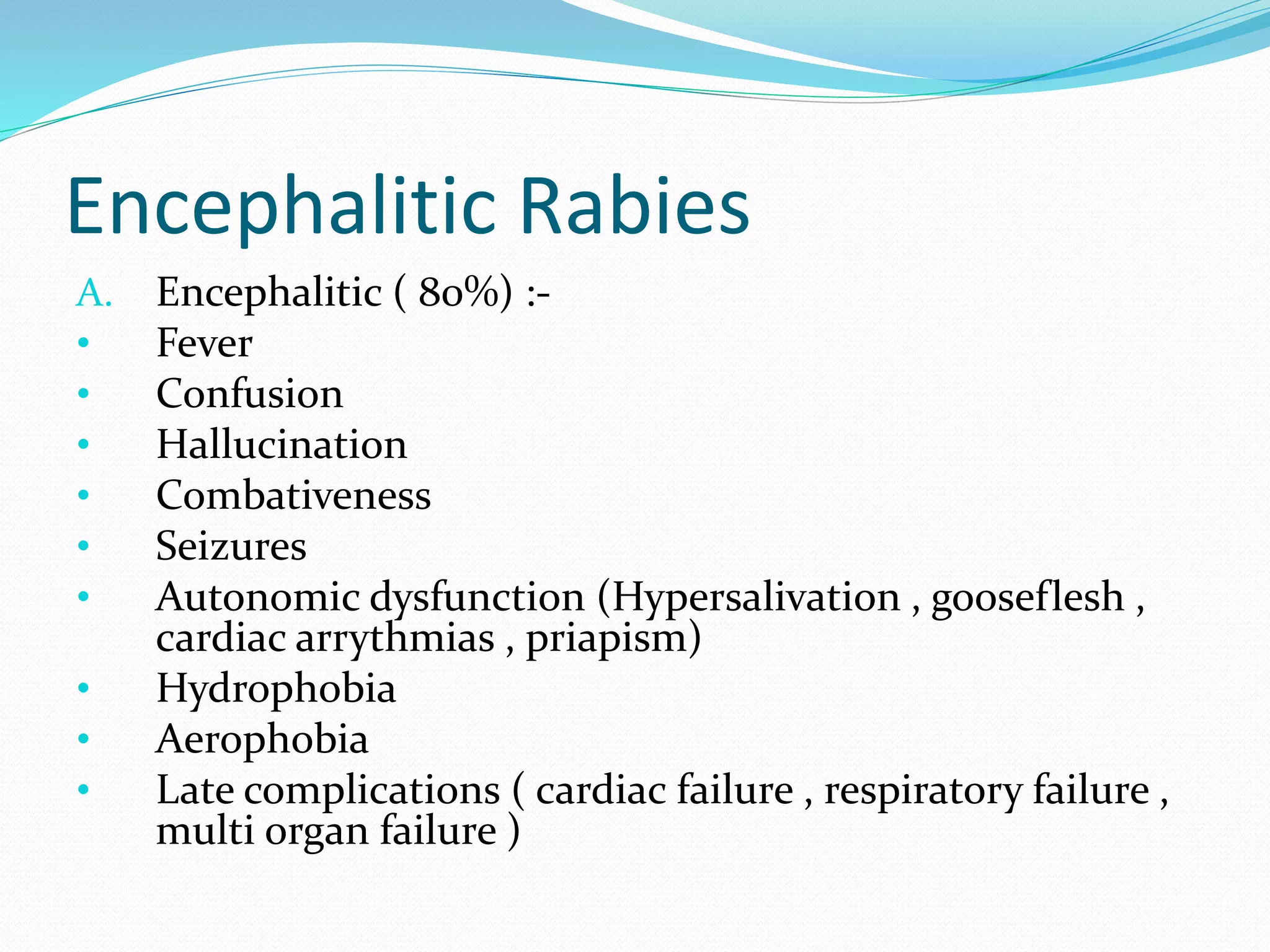 Rabies Powerpoint Presentation aerophobia, dog bite prophylaxis ...