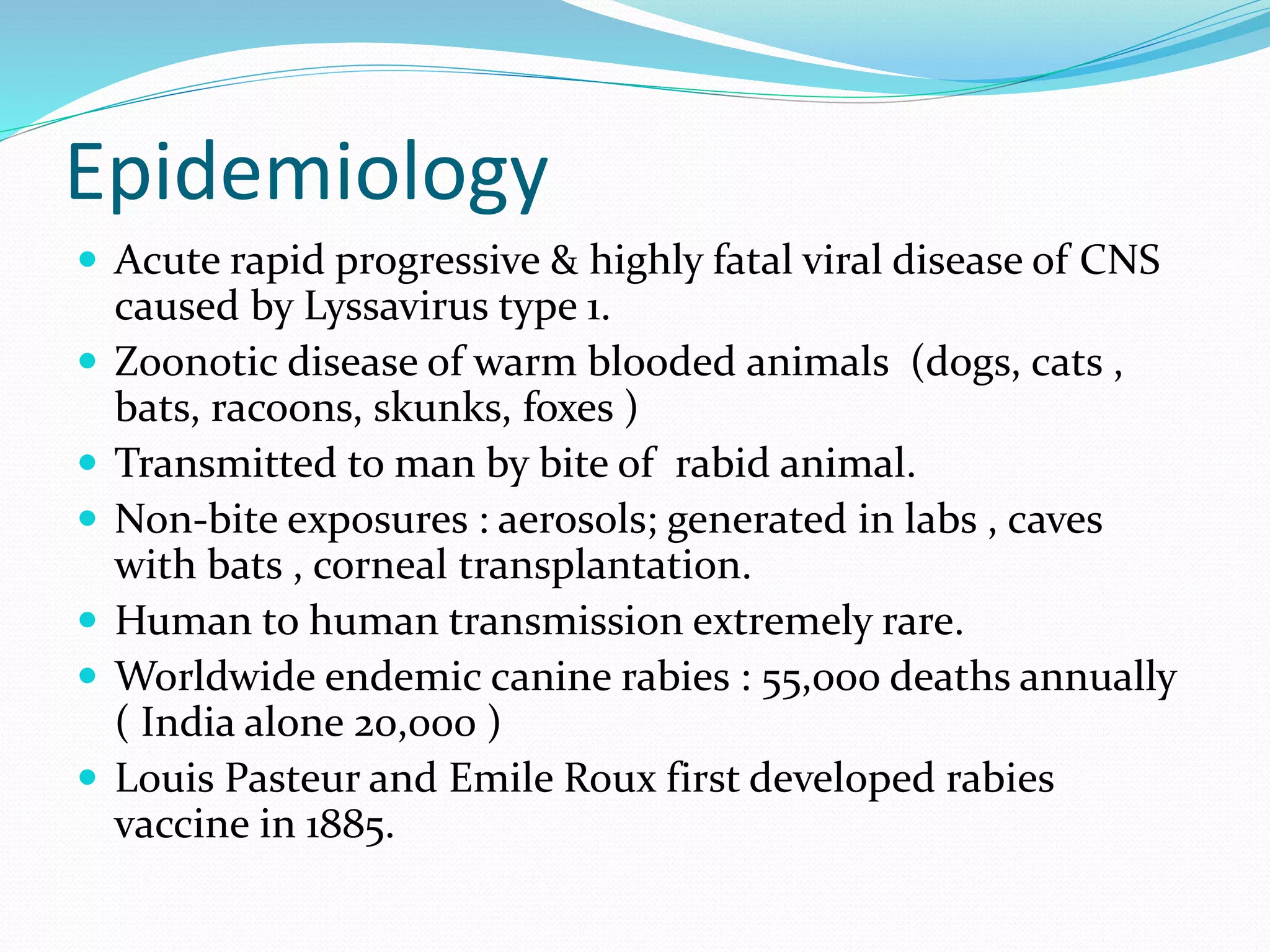 Rabies Powerpoint Presentation aerophobia, dog bite prophylaxis ...