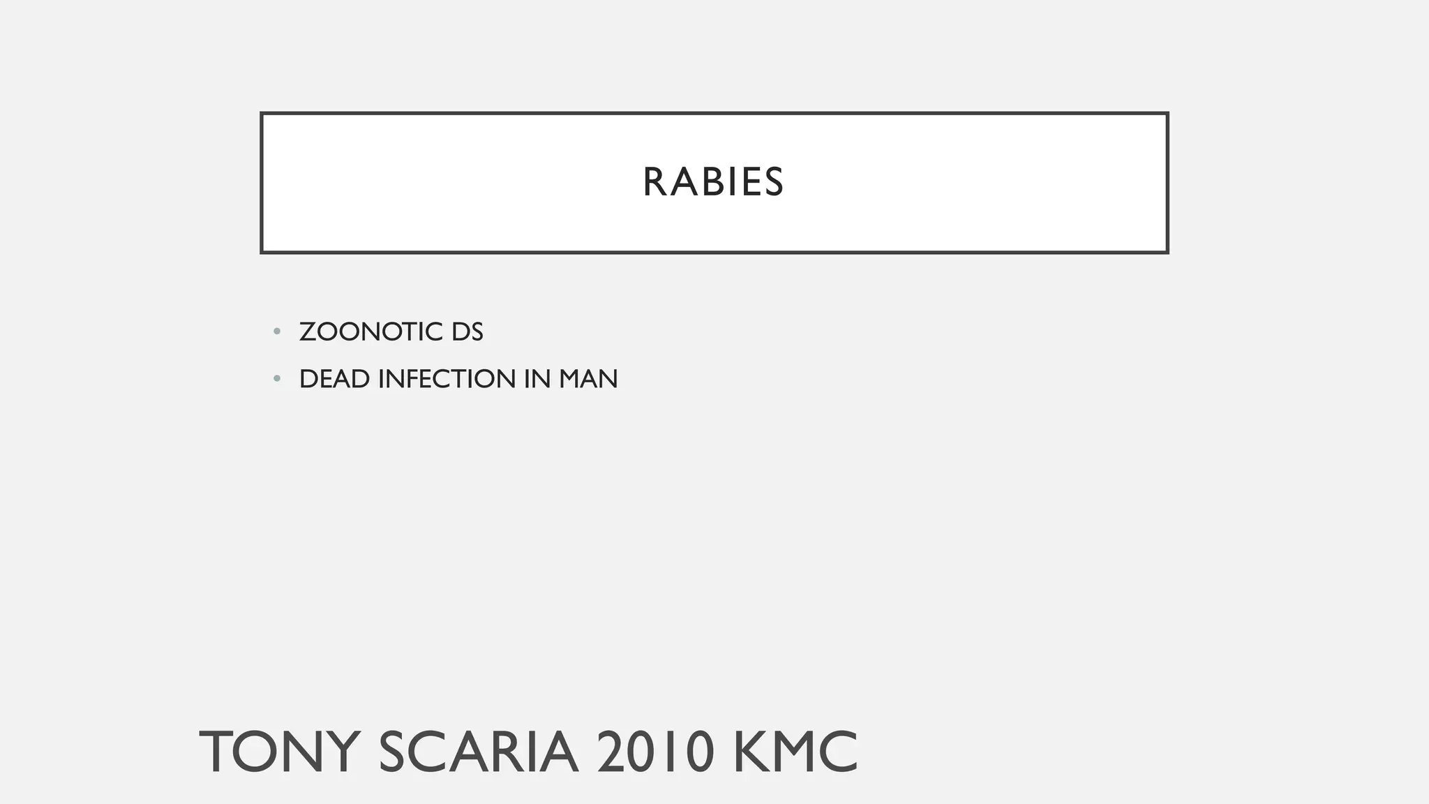 Rabies REVISION NOTES | PPT
