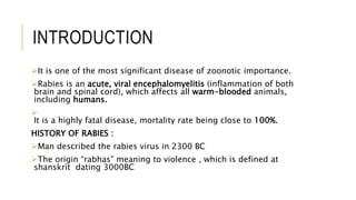 Rabies in HUMANS AND ANIMALS | PPTX