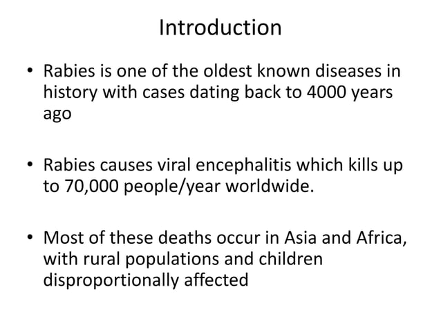 Rabies Pptx Epidemiology Pathophysiology Clinical Features And