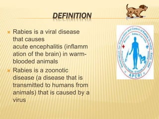 rabies, definition, introduction, diagnosis.pptx