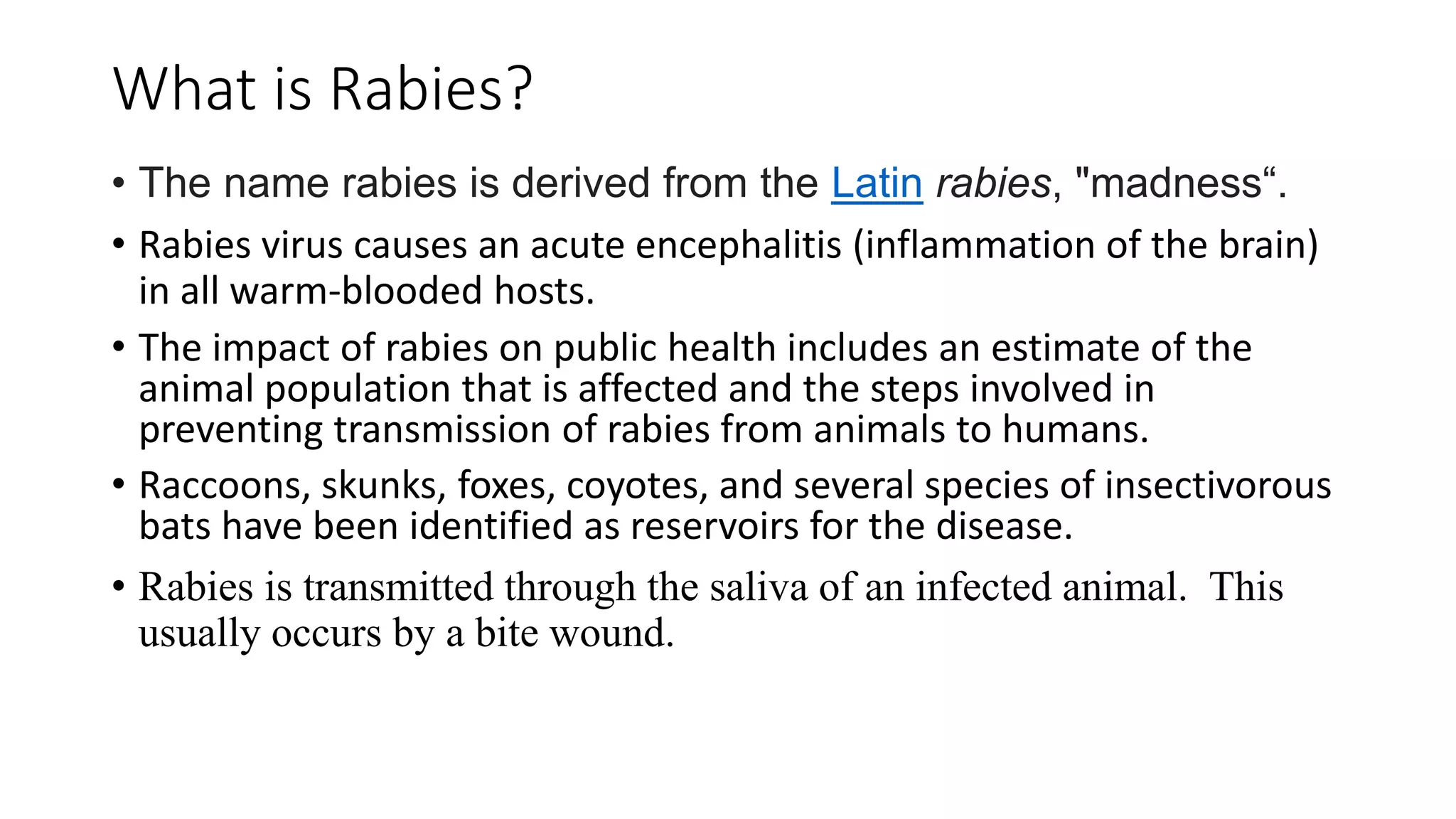 Rabies - Ancient disease still a modern problem. | PPTX | Infectious ...