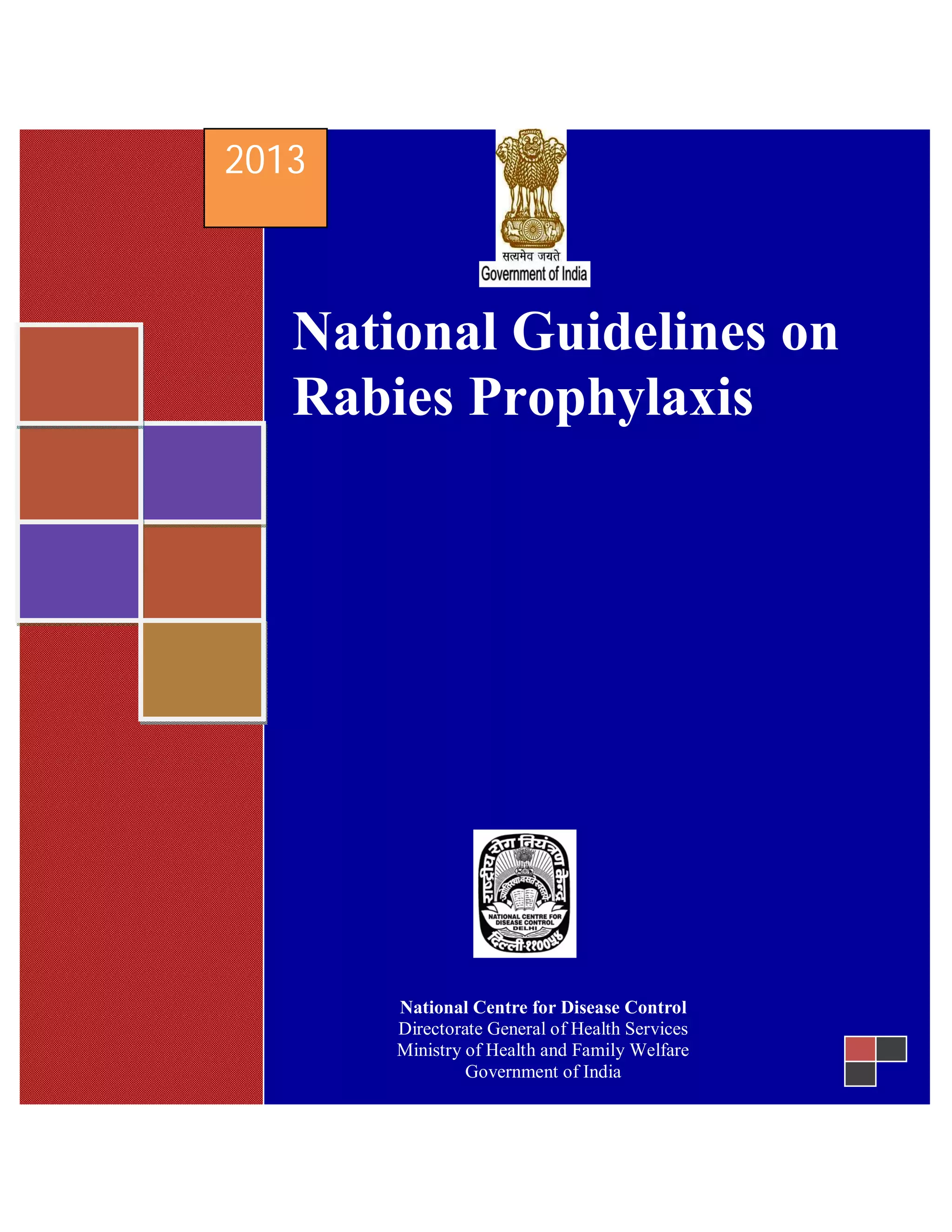 National Guidelines on Rabies Prophylaxis 2013 | PDF