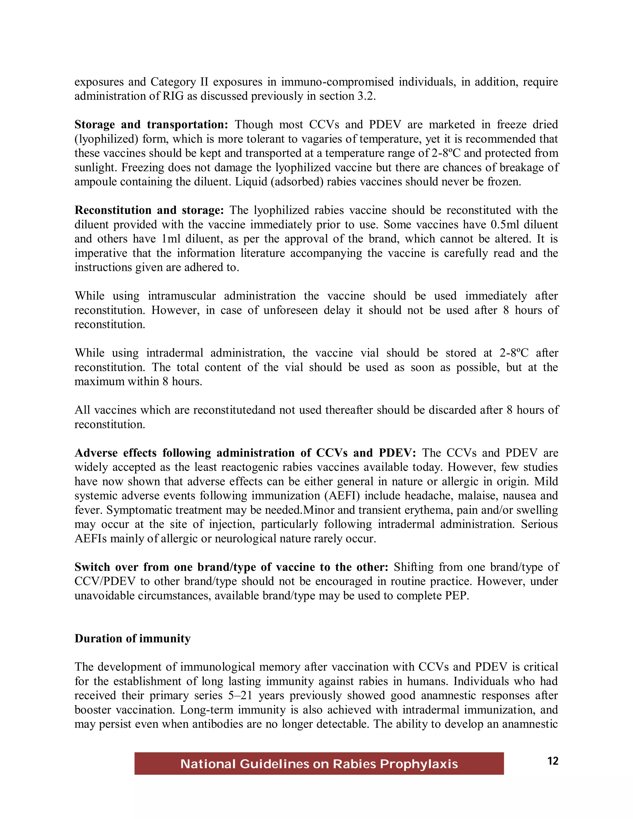 National Guidelines on Rabies Prophylaxis 2013 | PDF