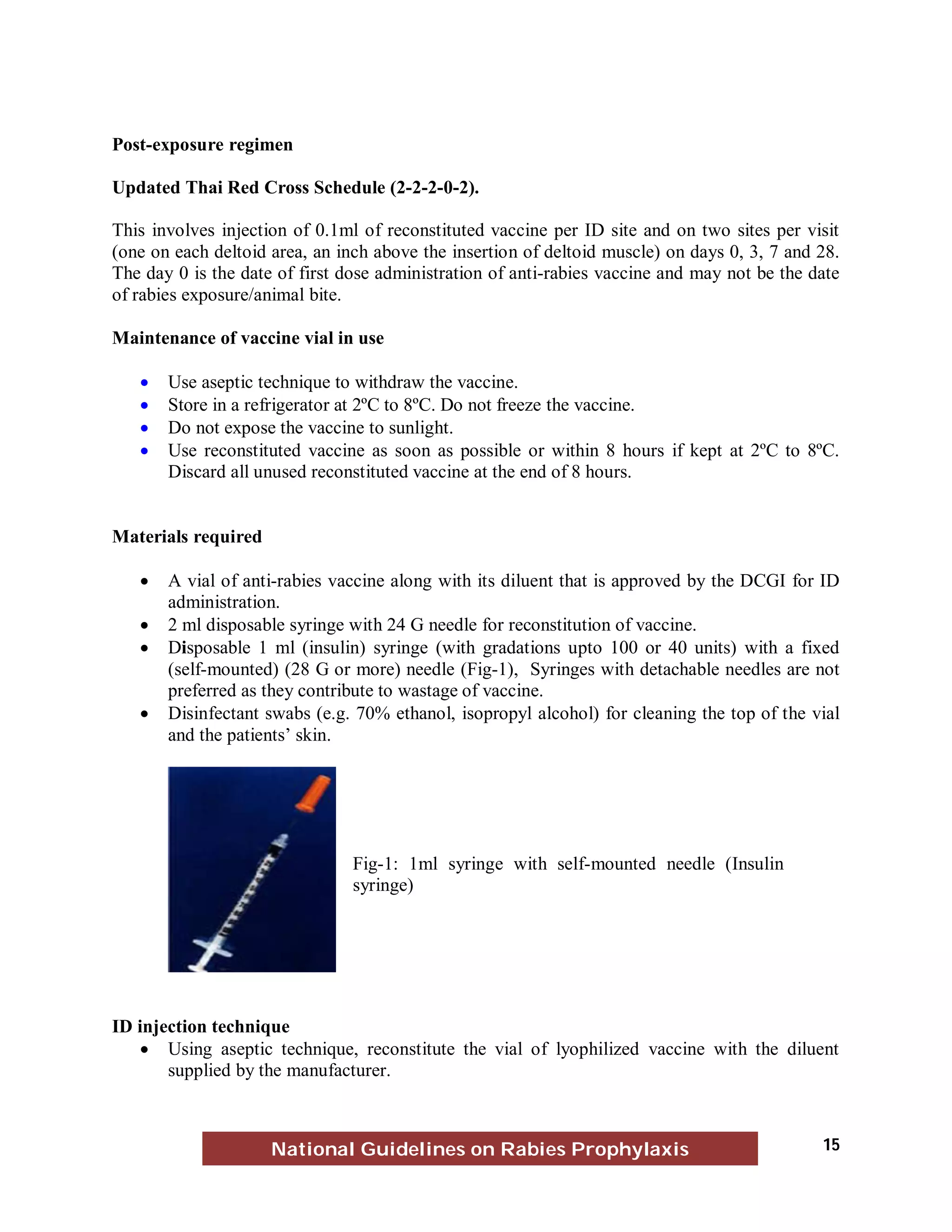 National Guidelines on Rabies Prophylaxis 2013 | PDF