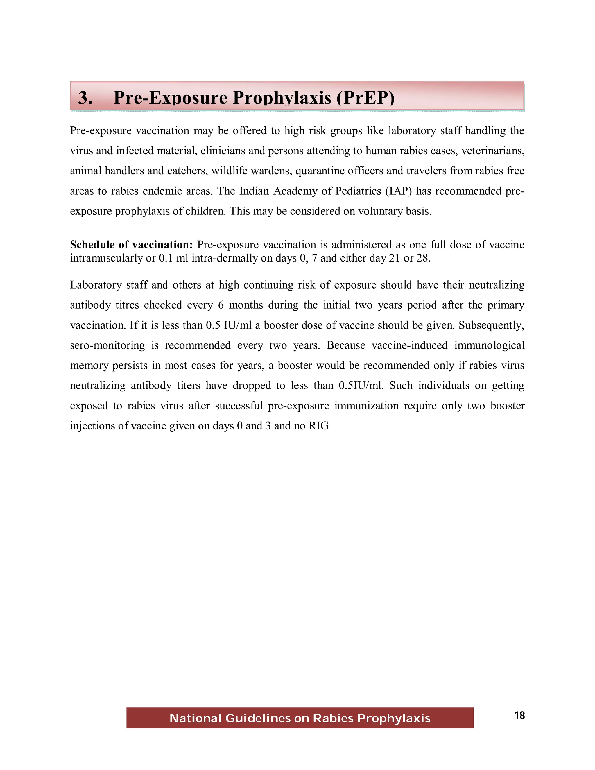 National Guidelines on Rabies Prophylaxis 2013 | PDF