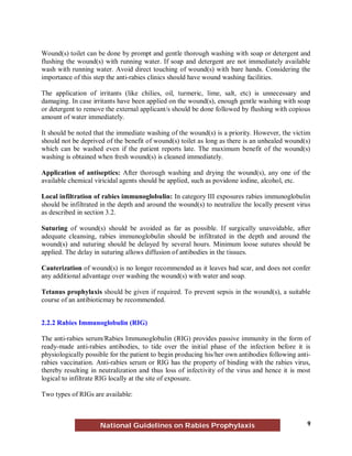 National Guidelines on Rabies Prophylaxis 2013 | PDF