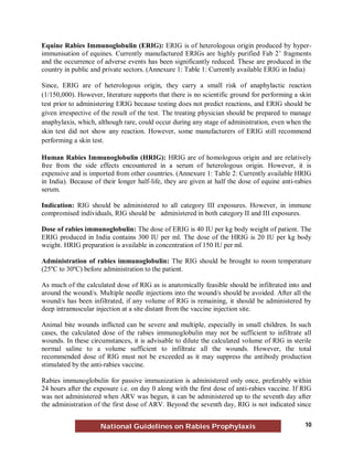 National Guidelines on Rabies Prophylaxis 2013 | PDF