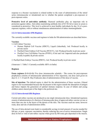 National Guidelines on Rabies Prophylaxis 2013 | PDF