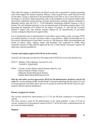 National Guidelines on Rabies Prophylaxis 2013 | PDF