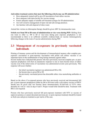National Guidelines on Rabies Prophylaxis 2013 | PDF