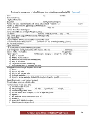 National Guidelines on Rabies Prophylaxis 2013 | PDF