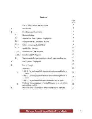 National Guidelines on Rabies Prophylaxis 2013 | PDF