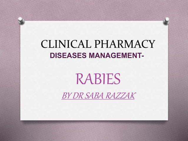 RABIES MANAGEMENT | PPTX