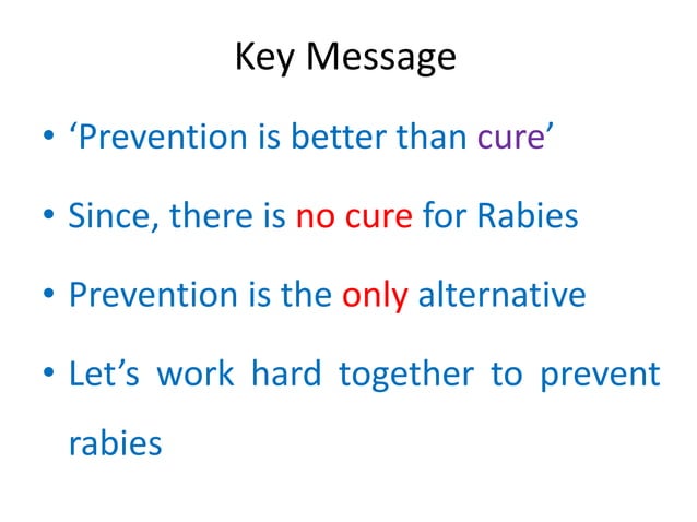 Rabies prevention and control | PPTX