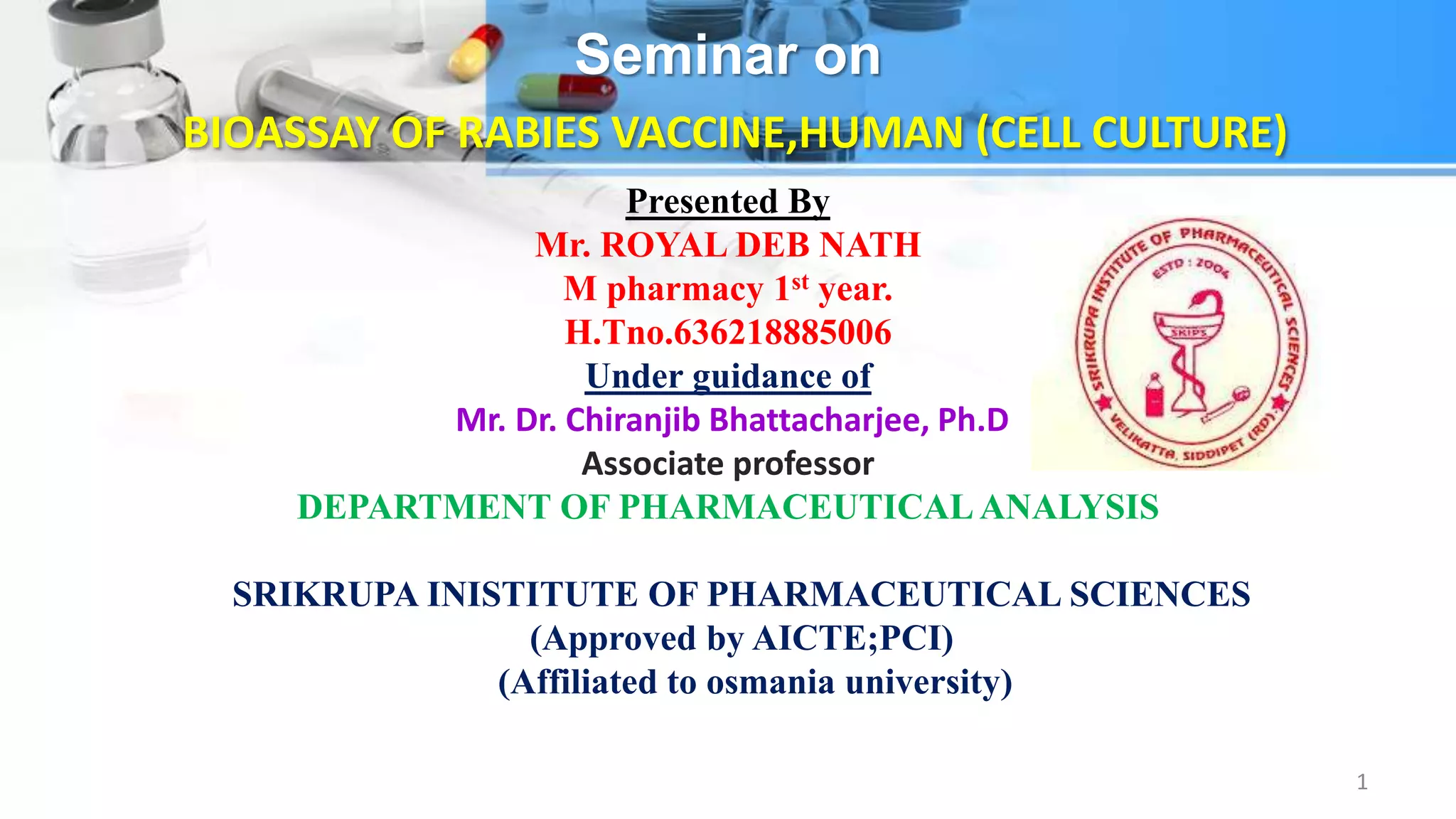 Rabies vaccine ppt by royal | PPT