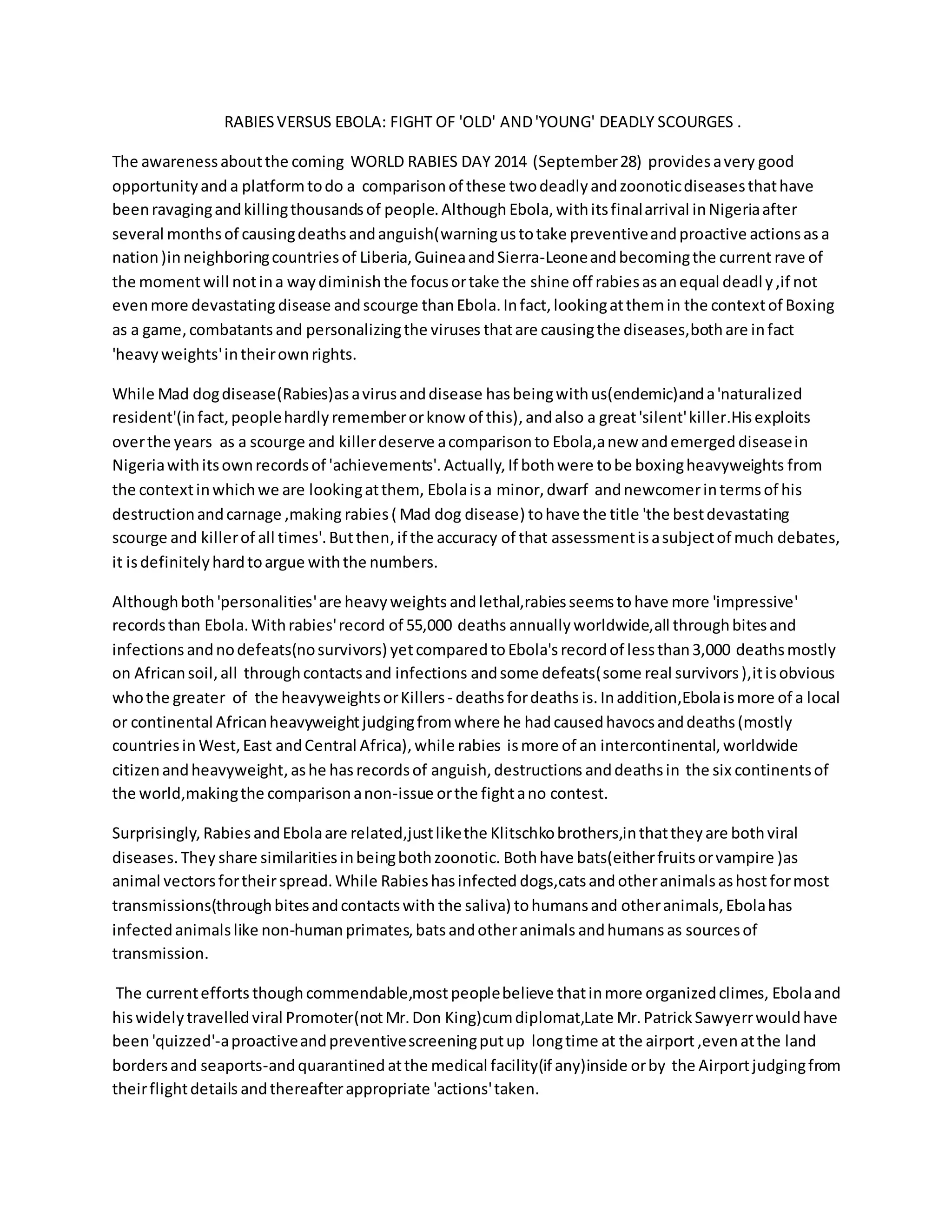 Rabies versus Ebola | DOCX