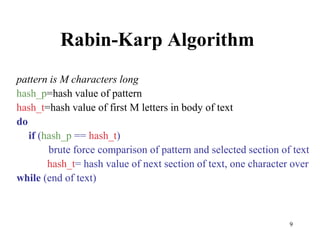 Rabin-Karp (2).ppt | Programming Languages | Computing