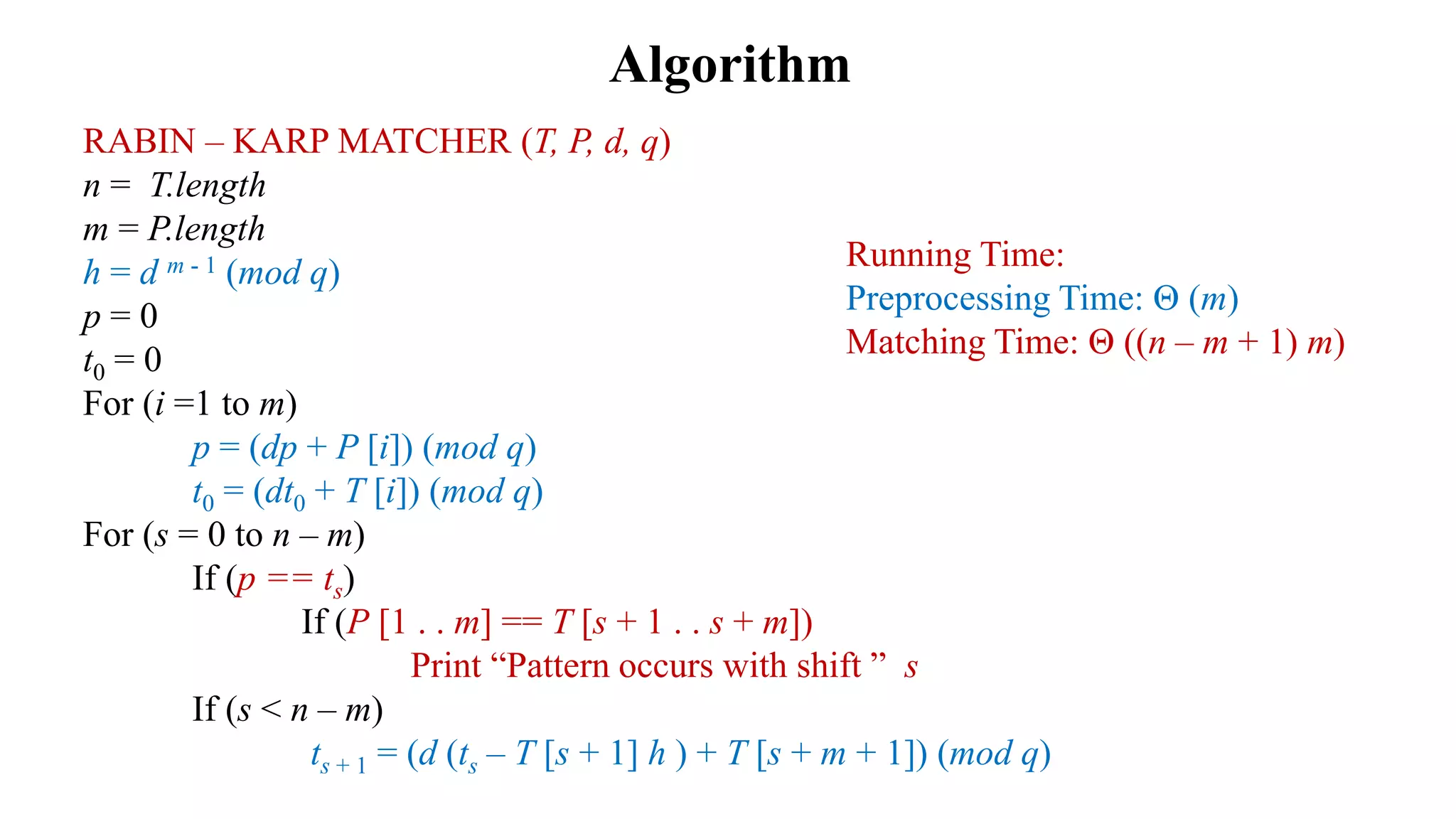 Rabin Karp Algorithm | PDF