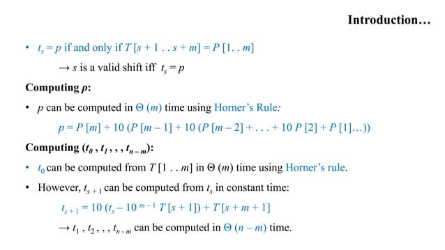 Rabin Karp Algorithm Ppt