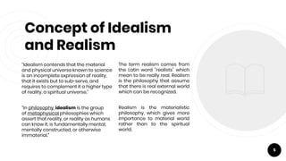 Rabin ale(idealism and realism) | PPT