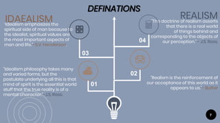 Rabin ale(idealism and realism) | PPT