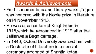 'Rabindranath tagore.pptx sem3 | PPTX