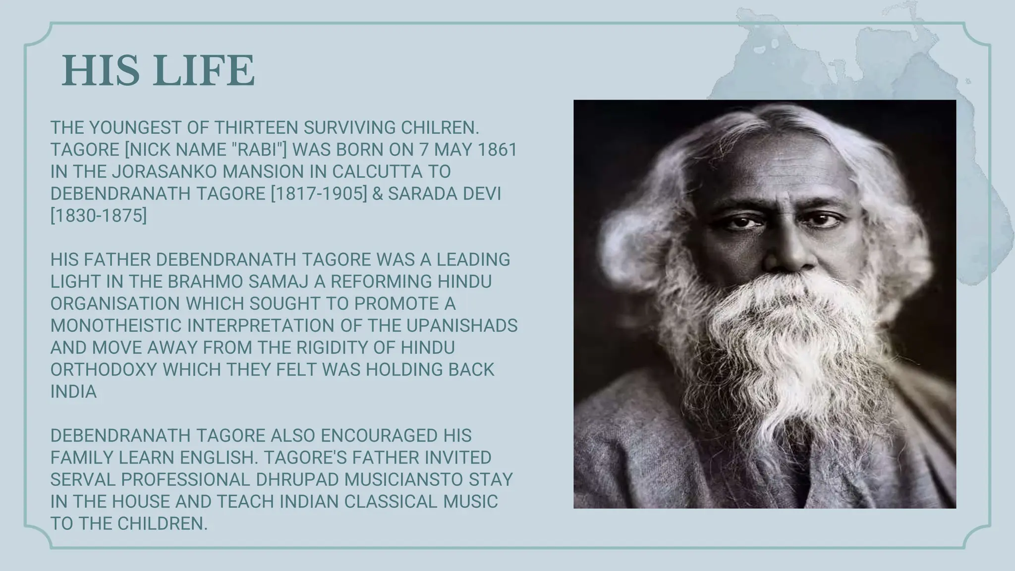 rabindranath tagore biograohy and information about his life.pptx