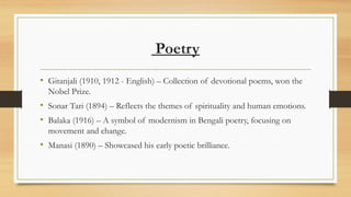 RABINDRANATH TAGORE journey through his artworks | PPTX