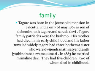 Rabindranath tagore biography t.pr