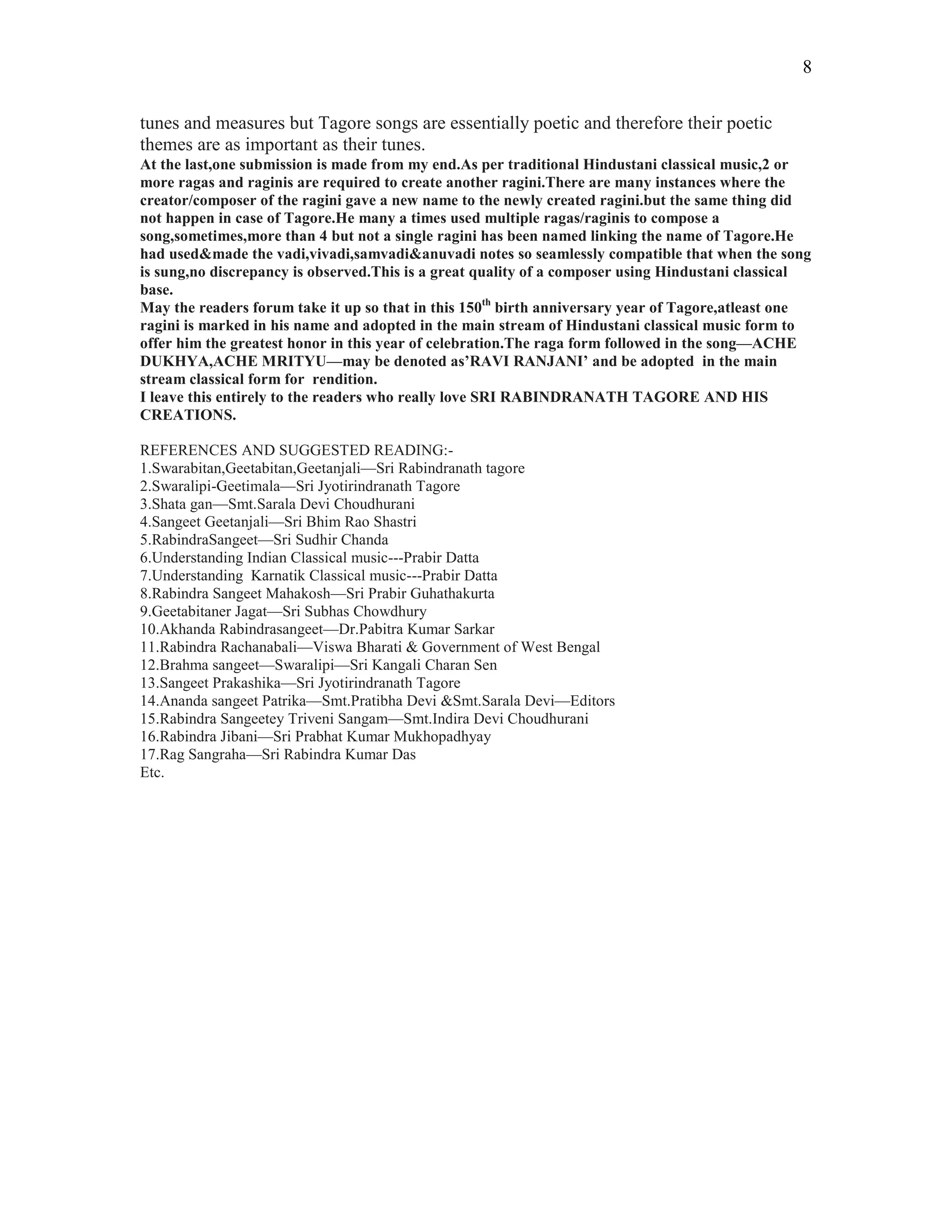 Rabindranath Tagore& Indian Classical Music July,2010 | PDF