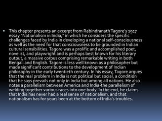 Rabindranath tagore nationalism in india | PPTX