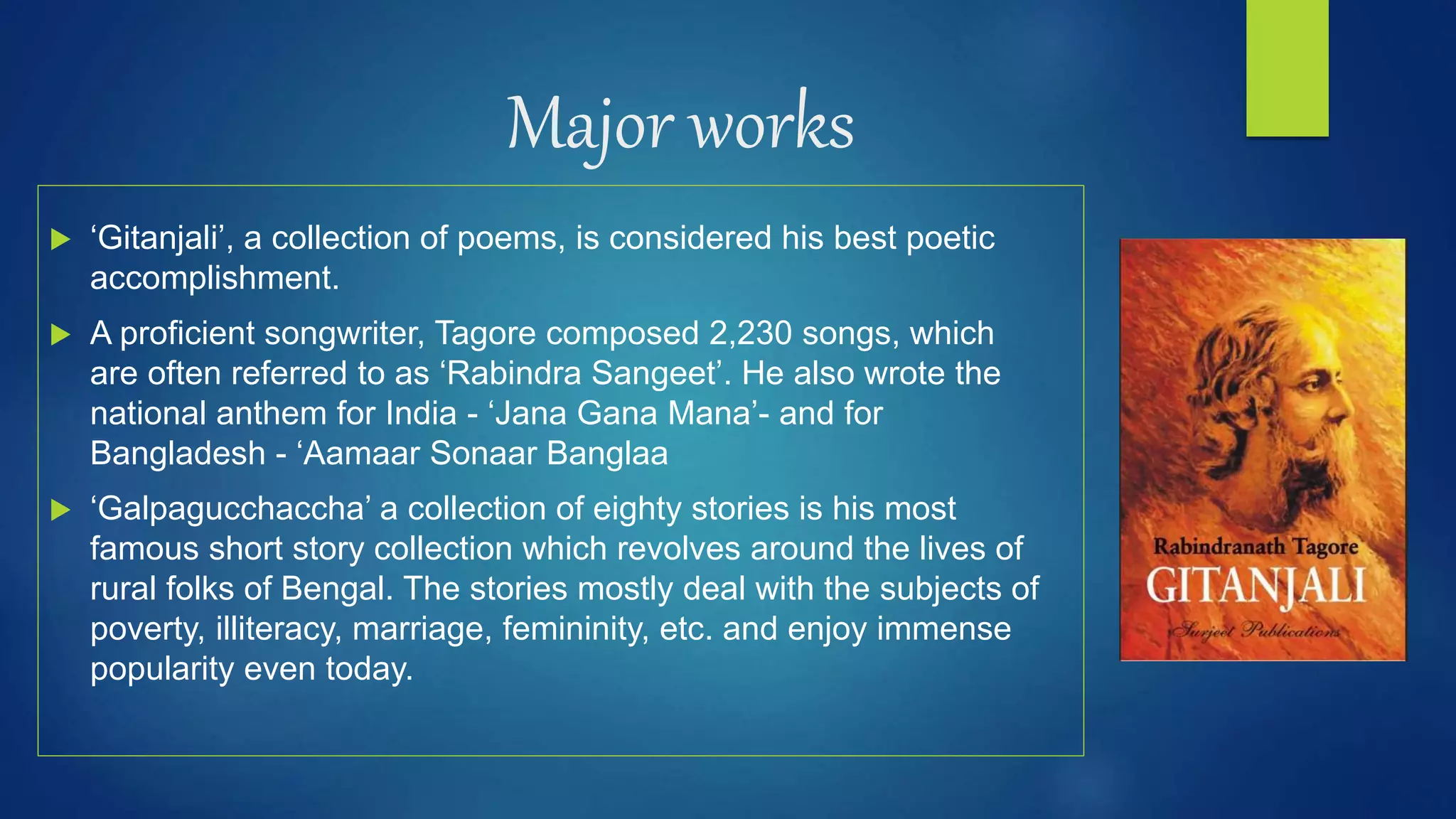 Rabindranath Tagore Lifestyle (Presentation) | PPTX