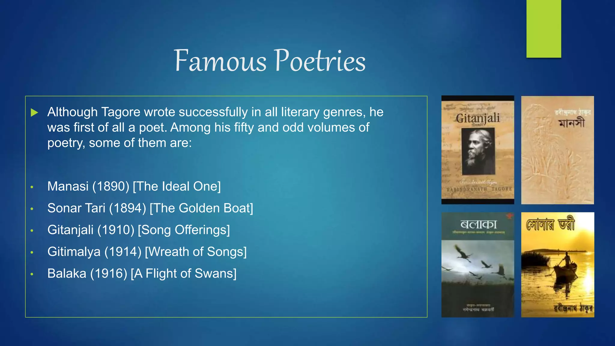 Rabindranath Tagore Lifestyle (Presentation) | PPTX