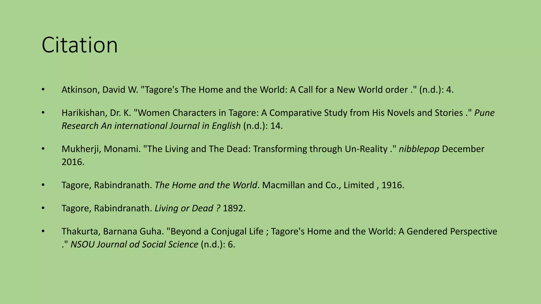 Rabindranath tagore’s characters | PDF