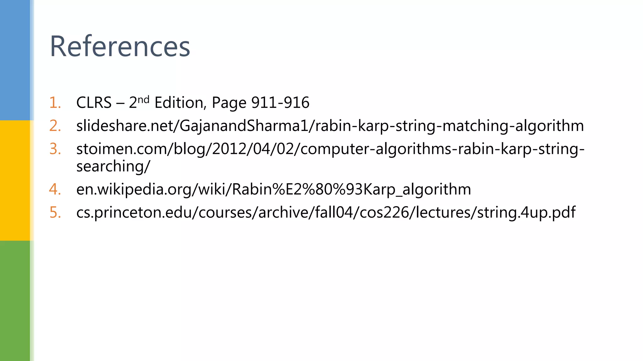 Rabin Karp - String Matching Algorithm | PPT Rabin Karp - String Matching Algorithm | PPT