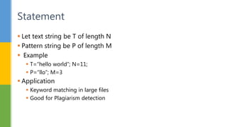 Rabin Karp - String Matching Algorithm | PPTX