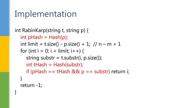 Rabin Karp String Matching Algorithm Ppt