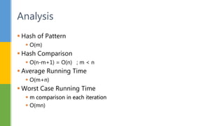 Rabin Karp - String Matching Algorithm | PPTX