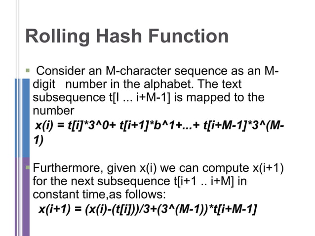 RABIN KARP ALGORITHM STRING MATCHING | PPT RABIN KARP ALGORITHM STRING MATCHING | PPT